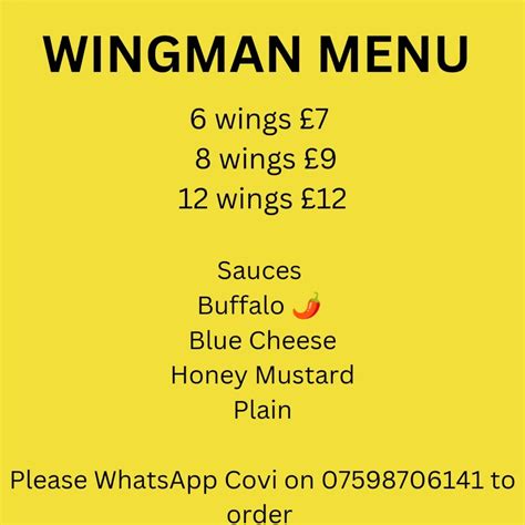 Hey You Beautiful People Our Fabulous New Wingman Menu Is Out And