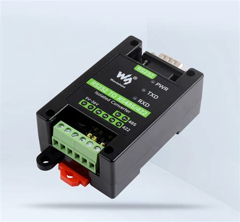 工业级rs232转rs485422有源数字隔离型串口转换器 采用sp3232een和sp485en芯片方案 采用rs232 Db9公头接口
