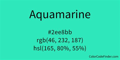 Aquamarine Color Code Is 2ee8bb