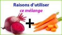 Buvez du jus de carotte mélangé à du jus de betterave pour des