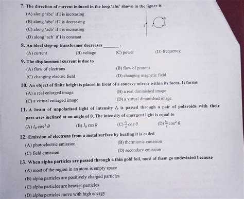 The Direction Of Current Induced In The Studyx