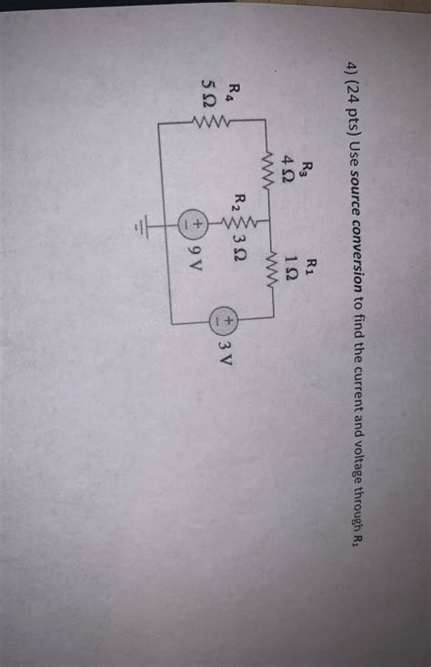 Solved 1 28 Pts Use Superposition Theorem To The Voltage