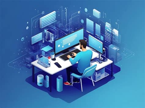 Premium Ai Image Workspace Of Web Developer With Text Code On