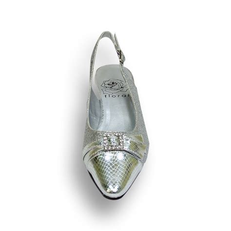 Floral Nancy Womens Wide Width Evening Dress Shoes For Wedding Prom
