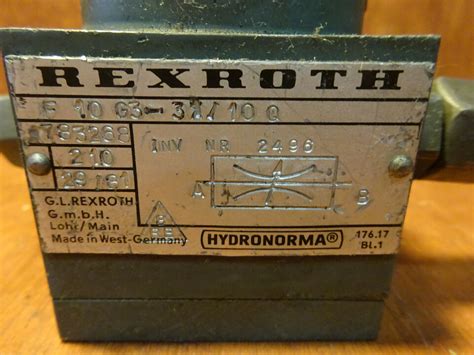 Rexroth 783268 Hydraulic Valve Flow Regulator Ebay