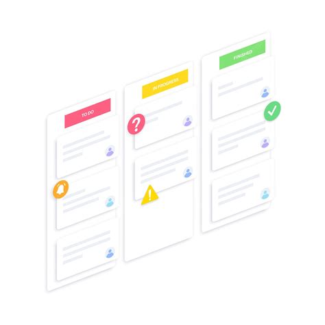 스크럼 보드 방법론 프리미엄 벡터