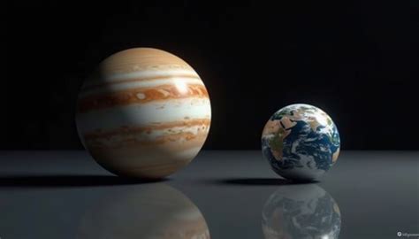 Jupiter And Earth On Glossy Surface Stable Diffusion Online