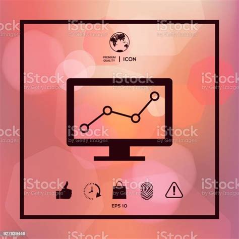 Computer Monitors With Graph Stock Illustration Download Image Now