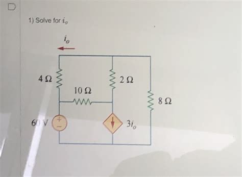 Solved Solve For Io Chegg