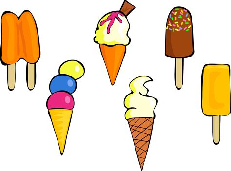 Different Ice Creams Public Domain Vectors