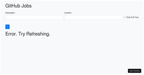 github jobs api codesandbox