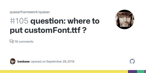 Question Where To Put Customfont Ttf · Issue 105 · Quasarframework