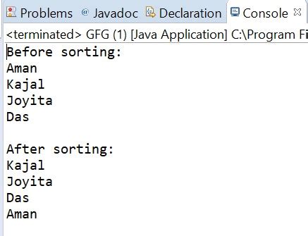 Java Comparator Reverseorder