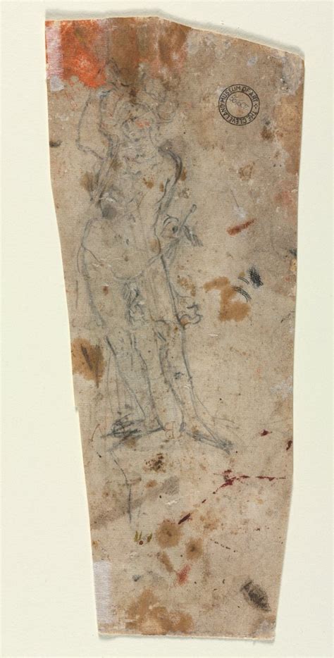 Boceto De Una Figura Masculina Armada Verso Anonymous