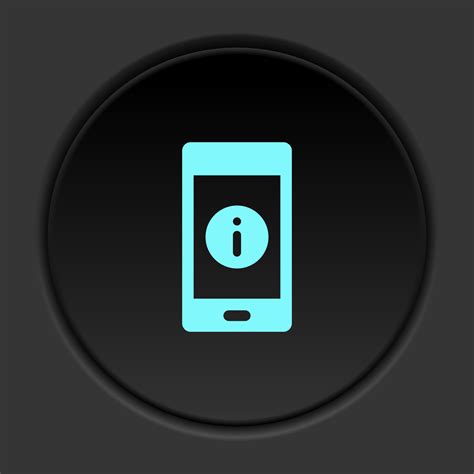 Dark Button Icon Mobile Information Button Banner Round Badge Interface For Application