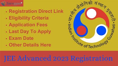 Jee Advanced 2023 Registration Started Application Direct Link Here