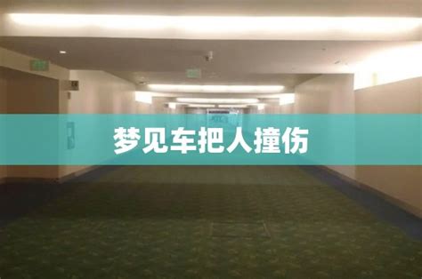 梦见车把人撞伤 命理解梦