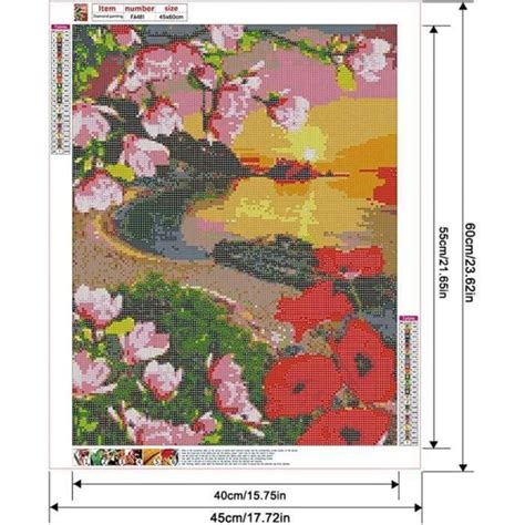 Kit de peinture diamant par numéro Colibri 45x60cm Diamant Mosaique