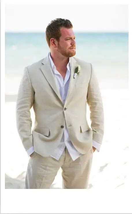 Latest Coat Pant Designs Champagne Linen Wedding Suits For Men Casual