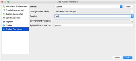 Using Docker Compose As A Remote Interpreter Help PyCharm