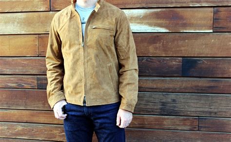 In Review The J Crew Factory Suede Cafe Racer Jacket