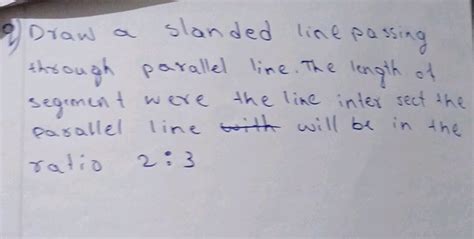 2 Draw A Slanded Line Passing Through StudyX