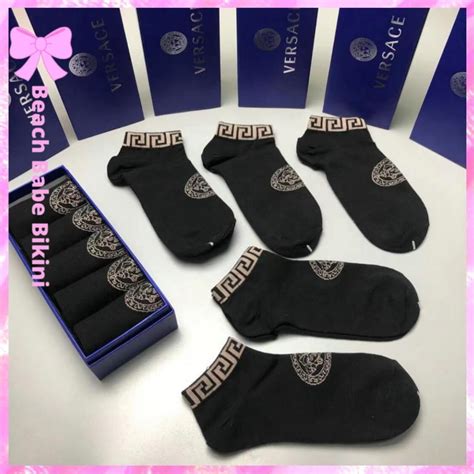 Monogram Ankle Socks In Black Beach Babe Bikini