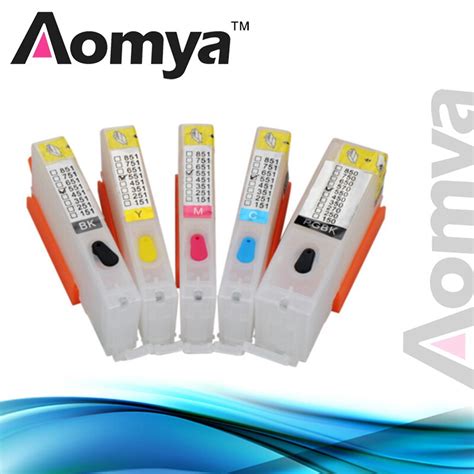 5 Pcs Pgi 470 Pgbk 470 471 Cli 471 Refillable Ink Cartridge For Canon