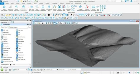 Creating A 3d Mesh From A Contour Shapefile In Microstation Equator