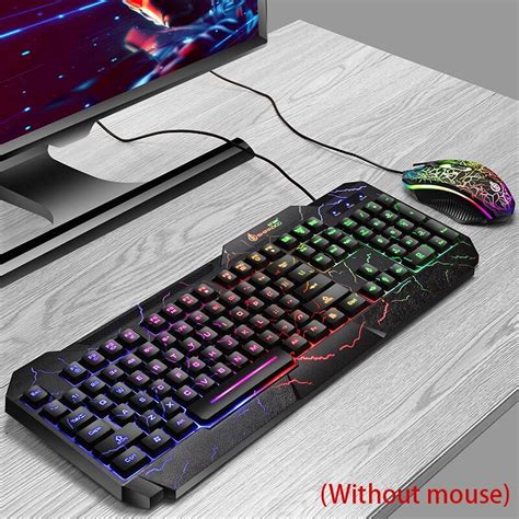 Shipadoo K620 Wired Keyboard Colorful Crack Backl Grandado
