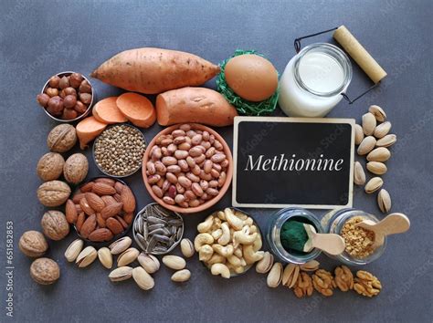 Methionine Rich Foods Assortment Of Natural Food Sources Of Methionine