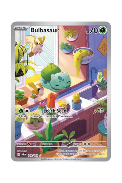 Køb Bulbasaur 143 142 Full Art Pokemon Enkeltkort Fra Stellar Crown
