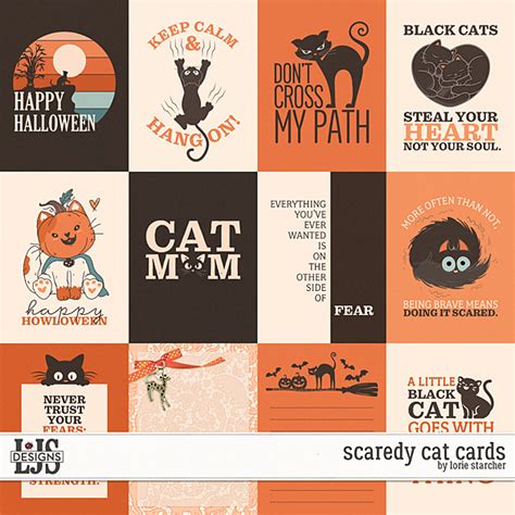 Scaredy Cat Cards Digital Art