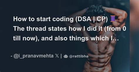 How To Start Coding Dsa Cp 🧵 The Thread States How I Did It From 0