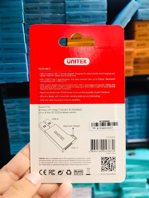 Unitek USB A Male To USB C Female Adapter Silver A NI On Carousell