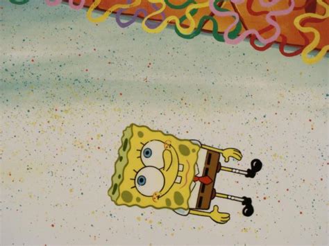 Background Sideways Spongebob Original Production Cel