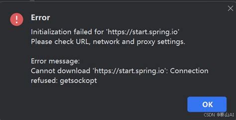 解决在IDEA中新建springboot 项目时Initialization failed for https start spring ioPlease check 异常