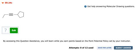 Solved 09 24d Get Help Answering Molecular Drawing Questions Chegg