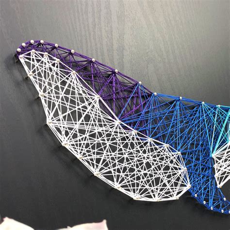 string art diy whale string art kit handmade artwork 3d etsy