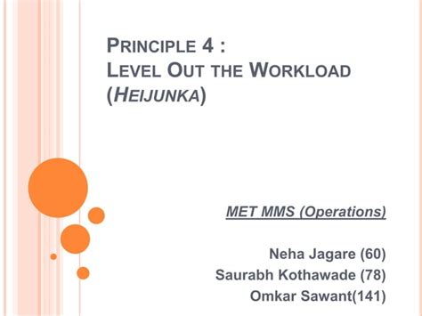 Principle 4 Heijunka Pptx