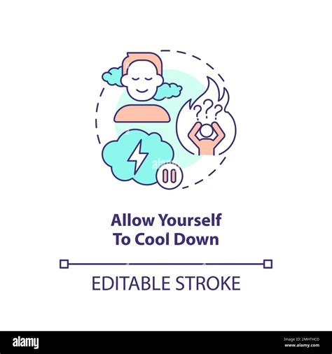 Allow Yourself To Cool Down Concept Icon Stock Vector Image And Art Alamy