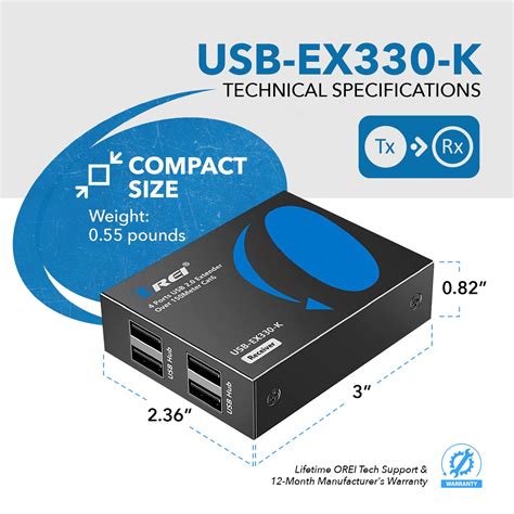 Usb Over Ethernet Extender Upto 330 Feet Extends Usb 2 0 Signal Over