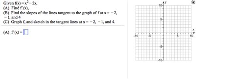 Solved Given Fx X2 2x Find Fx Find The Slopes Of