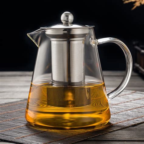 Glass Teapot With Removable Stainless Steel Infuser