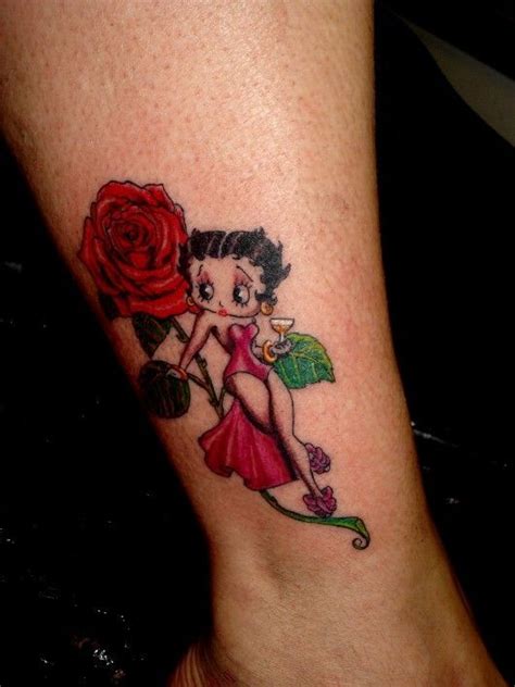 Betty Boop And A Rose By Shadow3217 On Deviantart Betty Boop Tattoos