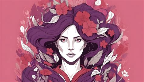 Premium Photo Flowery Girl