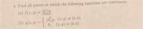 Solved Find All Points At Which The Following Functions Chegg