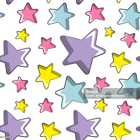 白い背景に紫黄青ピンクの星を持つシームレスなパターン お祝いのベクターアート素材や画像を多数ご用意 お祝い まぶしい