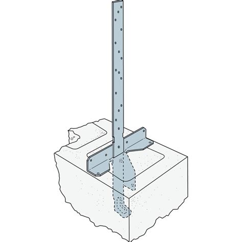 Simpson Strong Tie 20 In 16 Gauge Galvanized Steel Truss Anchor Masonry Only In The Straps