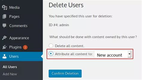 how to remove wordpress default admin user via the dashboard geek rewind